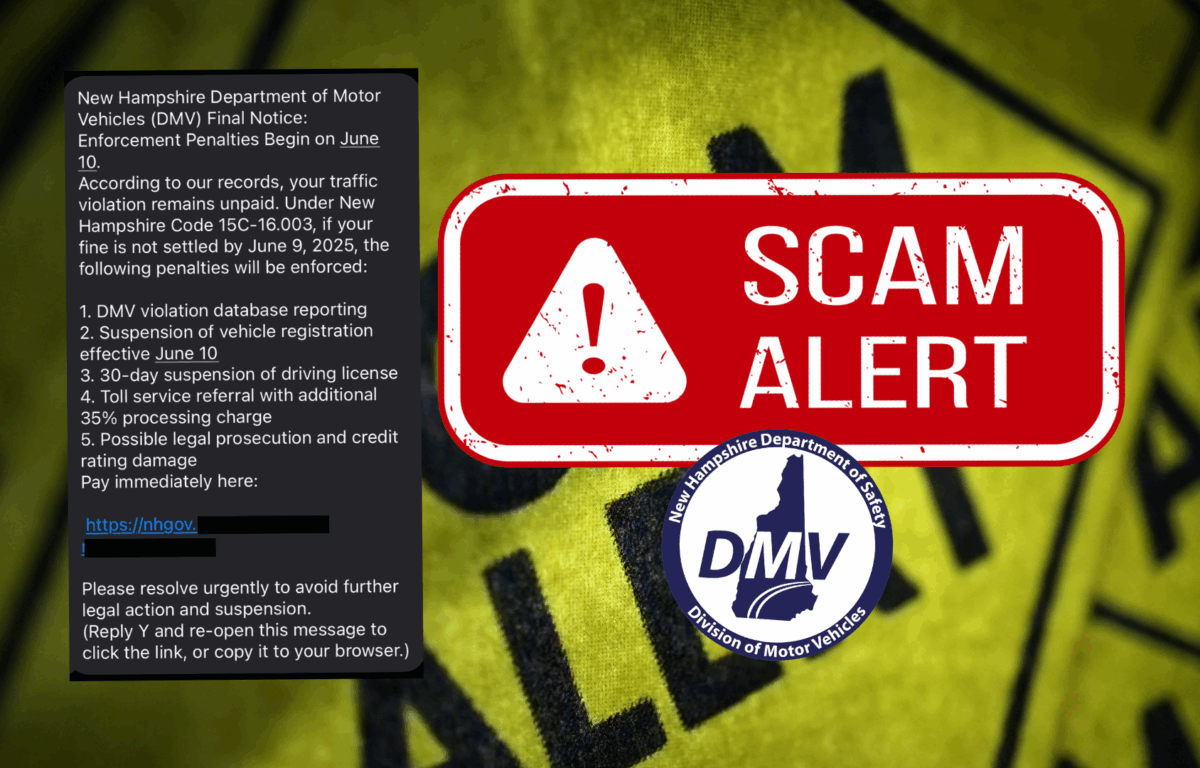 NH officials warn of new DMV text scam - My Keene Now